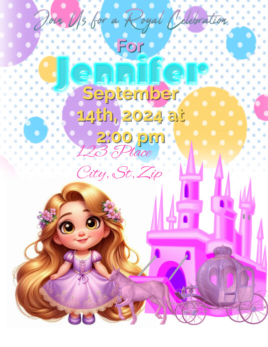 Maximalist A.i. Princess Birthday Flyer (us Template | PosterMyWall