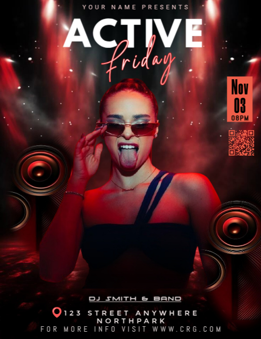 Maximalist Active Friday Party Flyer (us Letter) Template | PosterMyWall