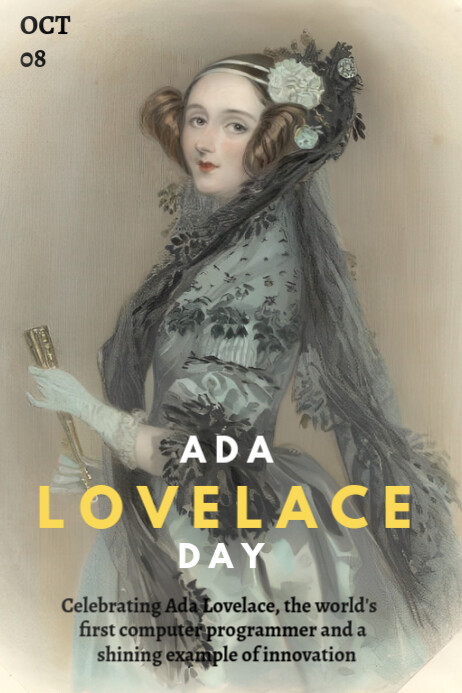 Maximalist Ada Lovelace Day Poster Template | PosterMyWall