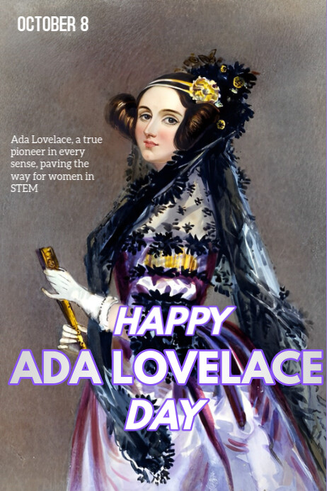 Maximalist Ada Lovelace Day Poster Template | PosterMyWall