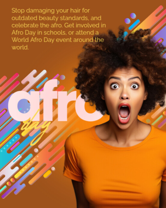 Plantilla de Maximalist Afro Day Instagram Portrait | PosterMyWall