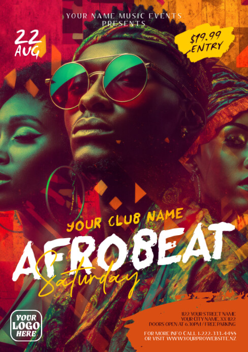 Maximalist Afrobeat Party Flyer | PosterMyWall