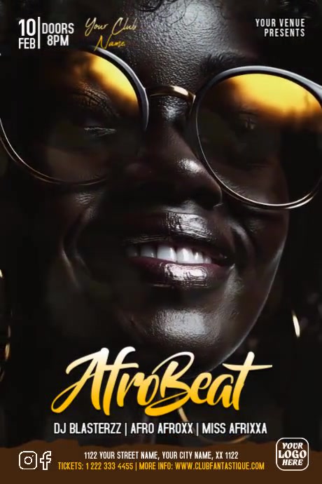Maximalist Afrobeat Video Poster Template | PosterMyWall