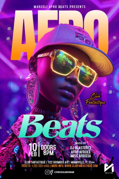 Maximalist Afrobeats Ad Video Poster Poster | PosterMyWall