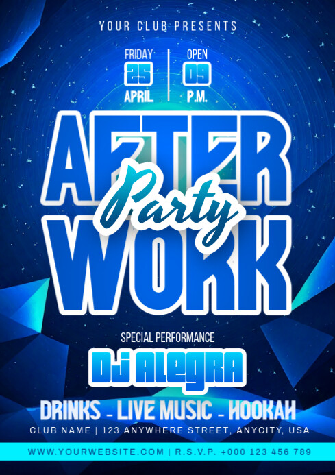 Maximalist After Work Party Event Poster A4 Template | PosterMyWall