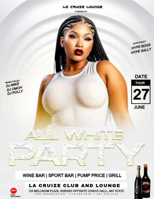 Copy of Maximalist All White Party Flyer (us Letter) | PosterMyWall
