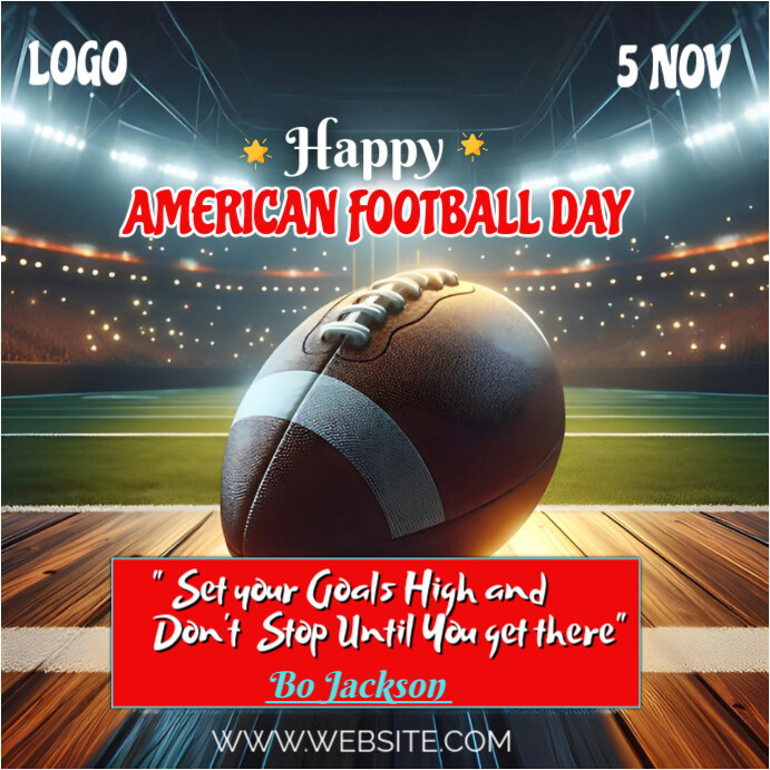 Copy of Maximalist American Football Day Celebration Instagram Post ...