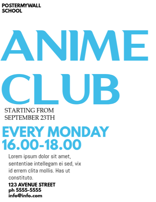 Maximalist Anime Club Flyer Flyer (us Letter) Template | PosterMyWall