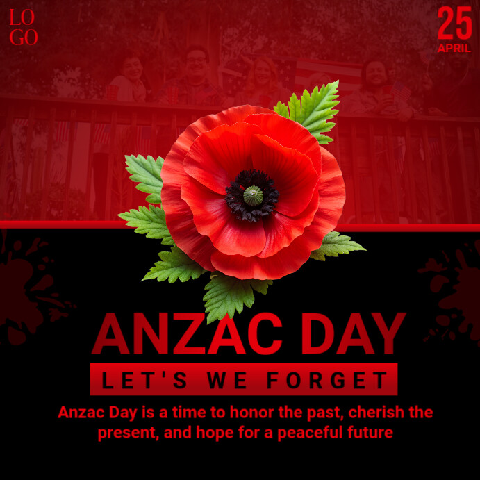 Maximalist Anzac Day Instagram Post Template | PosterMyWall