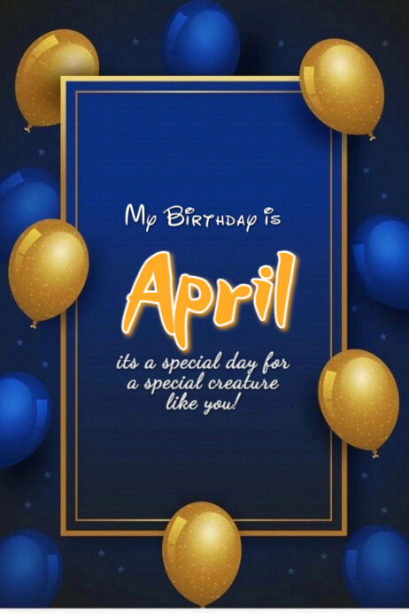 Maximalist April Birthdays Banner 4' × 6' Template | PosterMyWall
