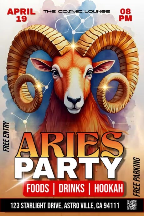 Copy of Maximalist Aries Birthday Invitations Poster | PosterMyWall