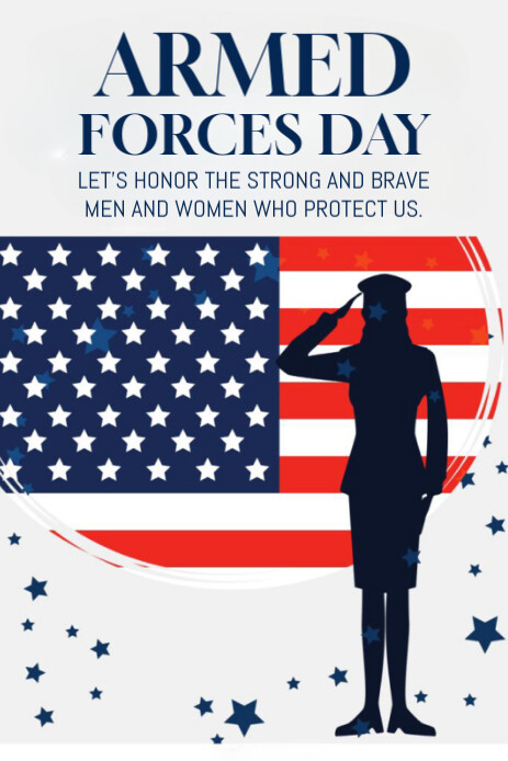 Maximalist Armed Forces Day Pinterest Graphic Templat | PosterMyWall