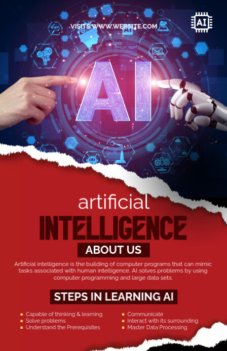 Plantilla de Maximalist Artificial Intelligence Tabloid | PosterMyWall