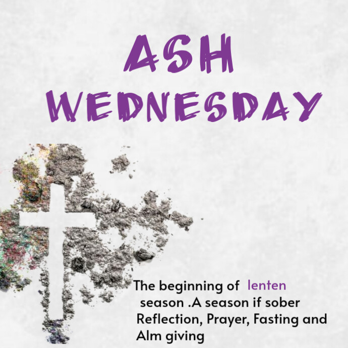 Maximalist Ash Wednesday Logo Templat | PosterMyWall
