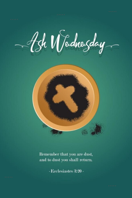 Maximalist Ash Wednesday Poster Template | PosterMyWall