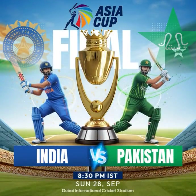 Maximalist Asia Cup Final Instagram Post Template | PosterMyWall