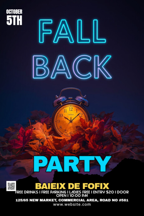 Maximalist Autumn Fall Festival Poster Template | PosterMyWall