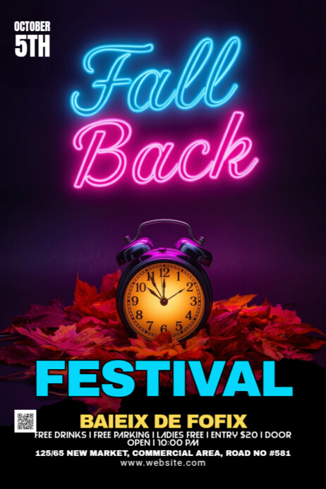 Maximalist Autumn Fall Festival Poster Template | PosterMyWall