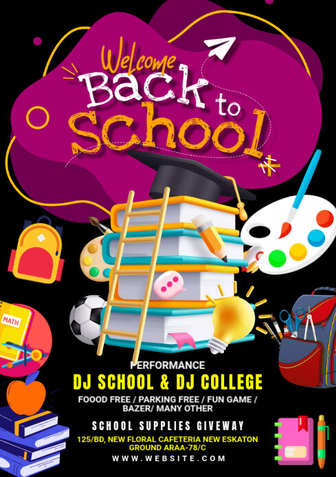 Copy of Maximalist Back To School Flyer A4 | PosterMyWall