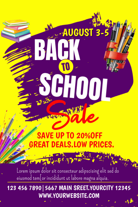Back To School Poster Template | PosterMyWall
