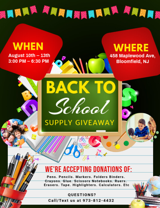 Copy of Maximalist Back To School Supply Giveaway Flyer (us Letter) | PosterMyWall