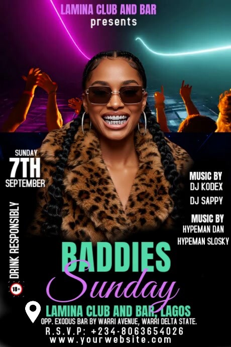 Copy of Maximalist Baddies Sunday Party Poster Poster | PosterMyWall