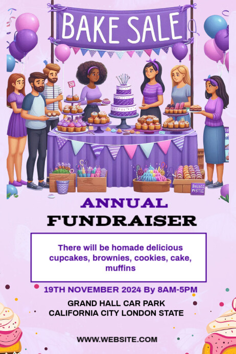 Copy of Maximalist Bake Sale Template Design Poster | PosterMyWall
