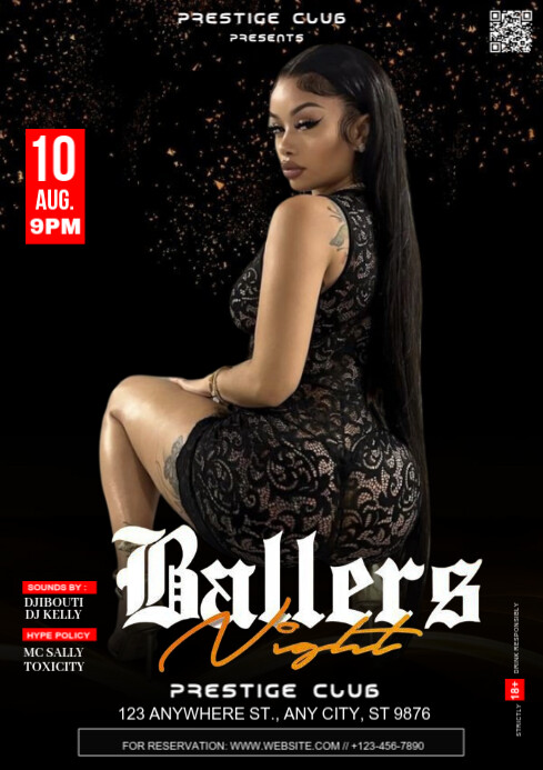 Maximalist Ballers Night A4 Template | PosterMyWall