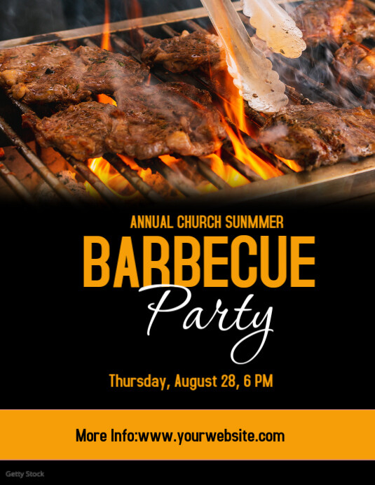 Copy of Maximalist Barbeque Party Flyer (us Letter) | PosterMyWall