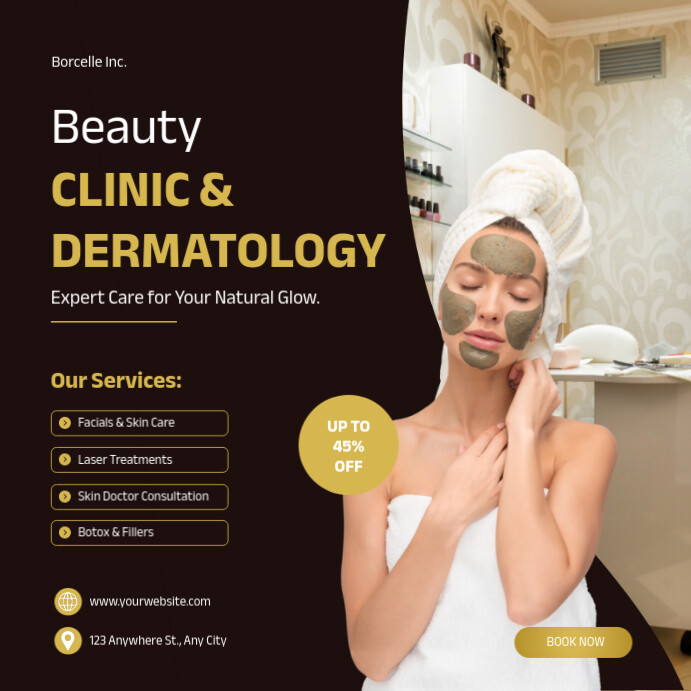 Copy of Maximalist Beauty Clinic & Dermatology Clinic Ads Flyer Design ...