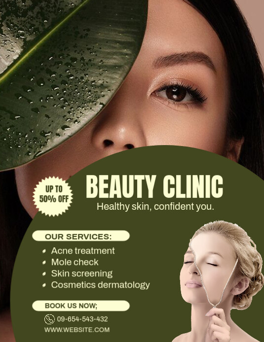Copy of Maximalist Beauty Clinic And Dermatology Flyer Flyer (us Letter) | PosterMyWall