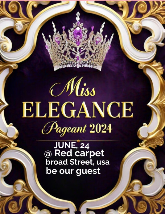 Maximalist Beauty Pageant Flyer (us Letter) Template | PosterMyWall