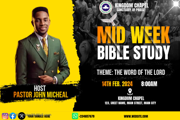 Maximalist Bible Bible Study Flyer Label Template | PosterMyWall