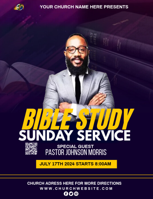 Maximalist Bible Study Classes Flyer (us Letter) Template | PosterMyWall