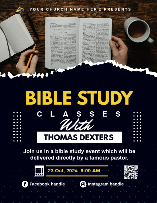 Modèle Maximalist Bible Study Classes Flyer (us Letter) | PosterMyWall