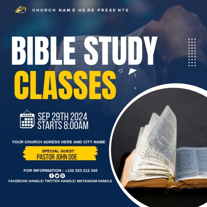 Modèle Maximalist Bible Study Classes Instagram Post | PosterMyWall