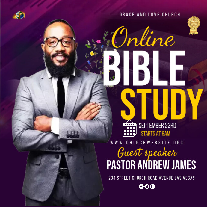 Maximalist Bible Study Classes Instagram Post Template | PosterMyWall