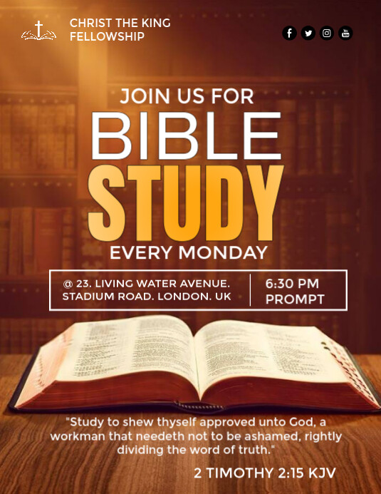 Plantilla de Maximalist Bible Study Flyer (us Letter) | PosterMyWall