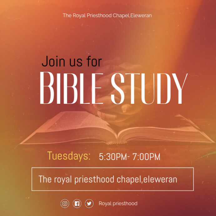 Maximalist Bible Study Instagram Post Template | PosterMyWall