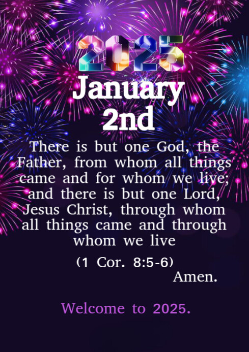 Maximalist Bible Verse For 2nd January A4 Template | PosterMyWall