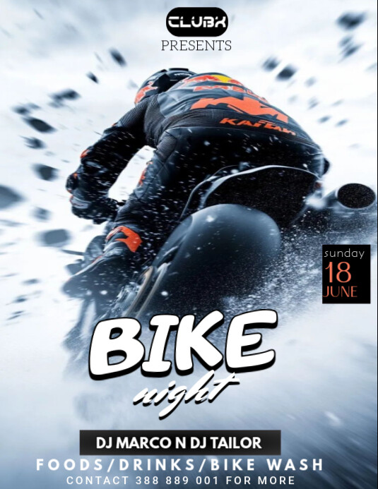 Maximalist Bike Night Flyer (us Letter) Template | PosterMyWall