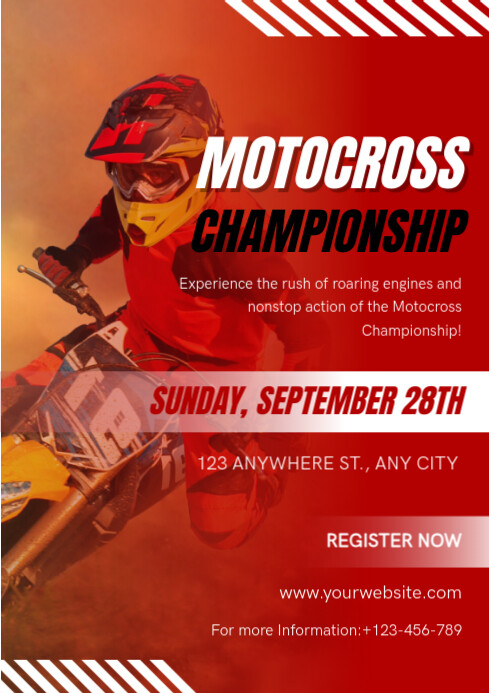 Maximalist Bike Race Championship Flyer Template Design A4 | PosterMyWall