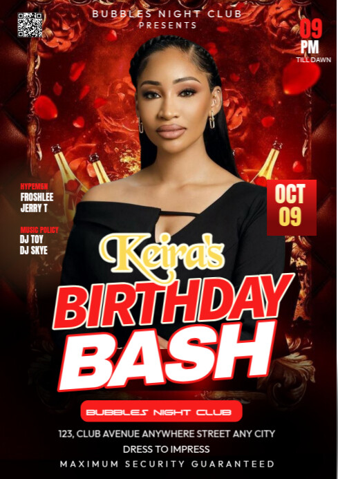 Plantilla de Maximalist Birthday Bash Design For A3 | PosterMyWall