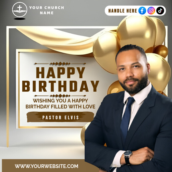 Maximalist Birthday Card Square (1:1) Template | PosterMyWall