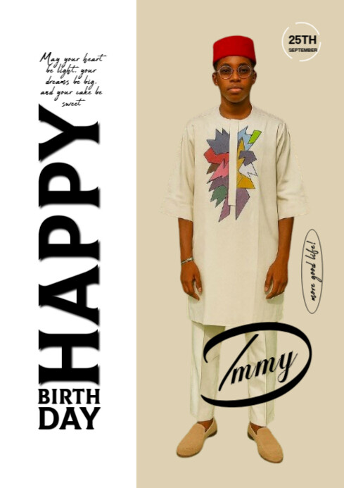 Maximalist Birthday Flyer A4 Template | PosterMyWall