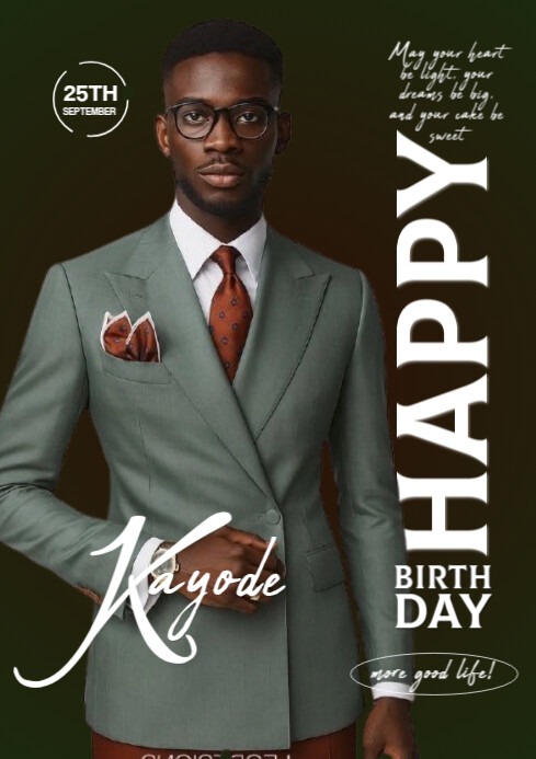 Maximalist Birthday Flyer A4 Template | PosterMyWall