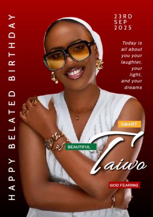 Maximalist Birthday Flyer A4 Template | PosterMyWall