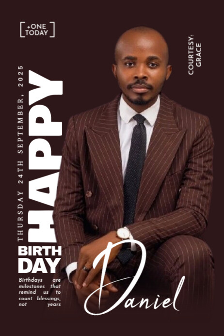 Maximalist Birthday Flyer Banner 4' × 6' Template | PosterMyWall