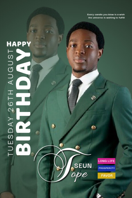 Copy of Maximalist Birthday Flyer Banner 4' × 6' | PosterMyWall