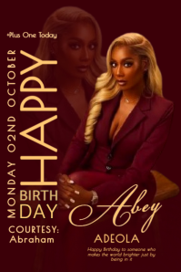 Red Maximalist Birthday Flyer Banner 4' × 6' Template | PosterMyWall